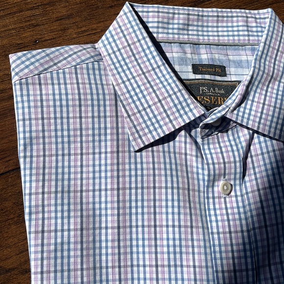 Jos. A. Bank | Shirts | Mens Jos A Banks Large Tailored Fit Plaid ...